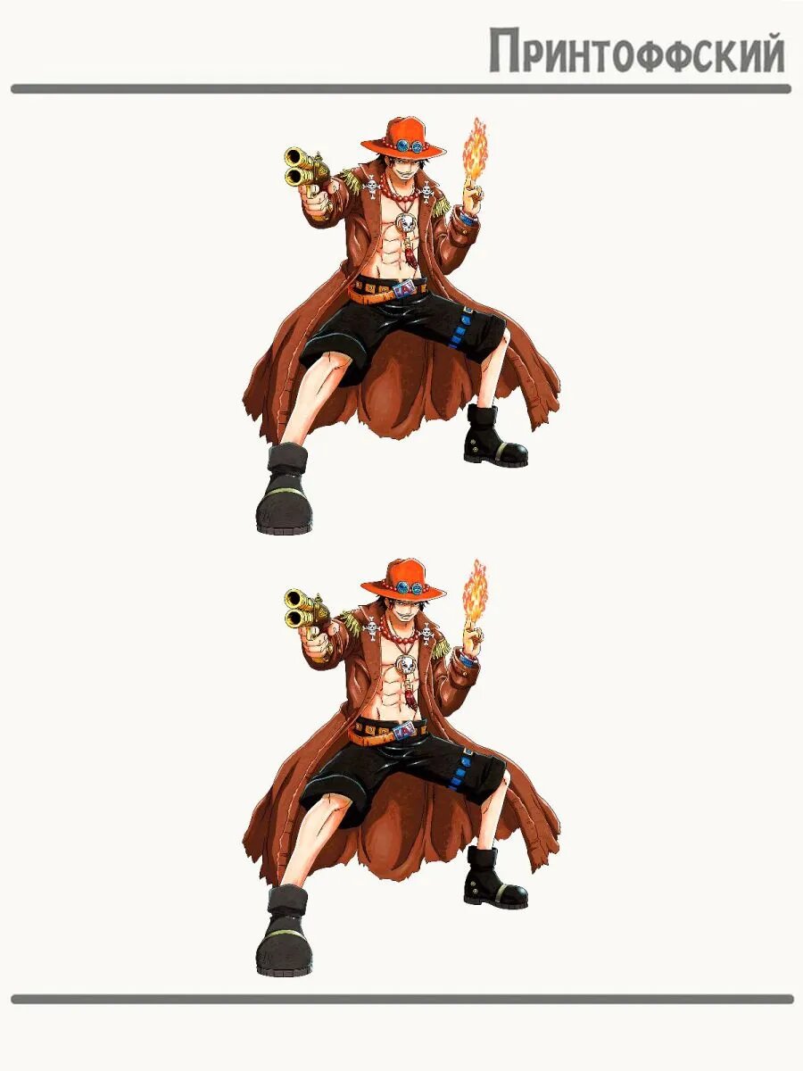 2-е (Две) Термонаклейки onepiece