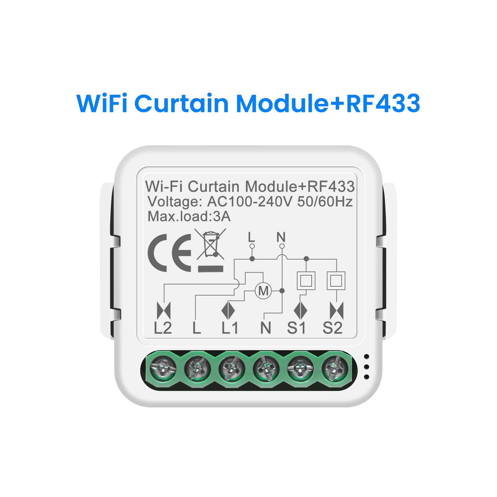 GIRIER Tuya Smart ZigBee/Wi-Fi RF433 Модуль управления шторами WF RF 1CH