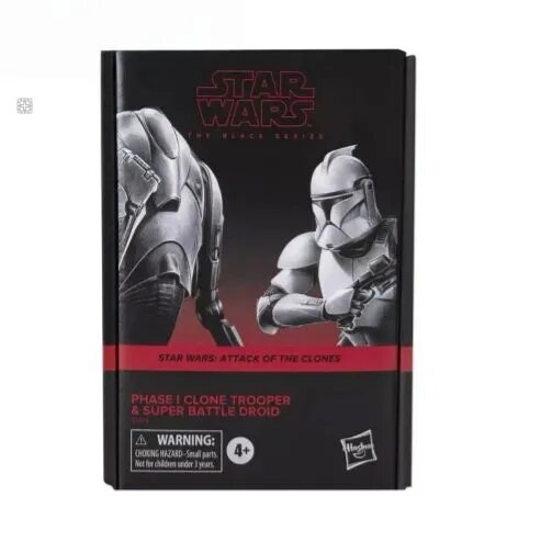 Фигурка Star Wars The Black Series Phase 1 Clone Trooper & Super Battle Droid Attack of the Clones Action Figure 6 Inch