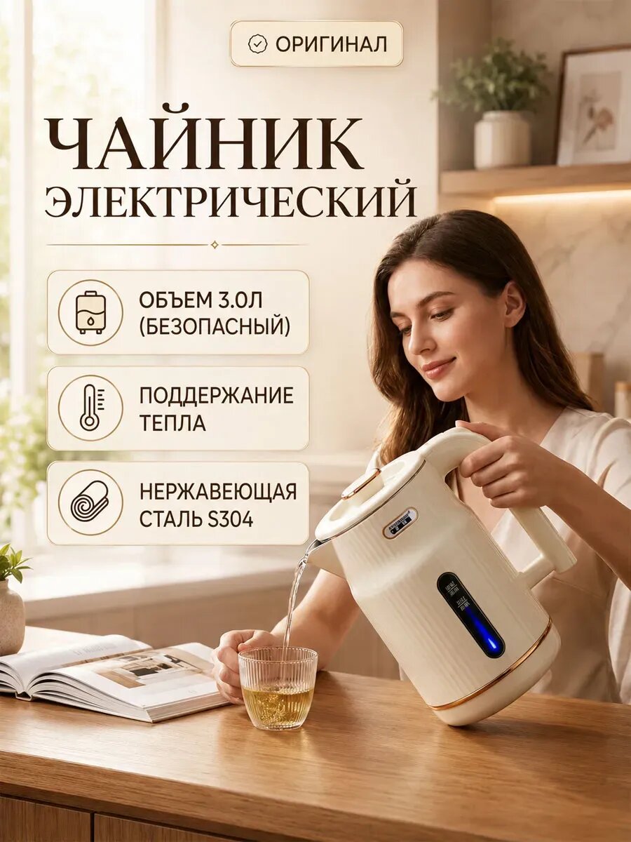 Чайник электрический металлический