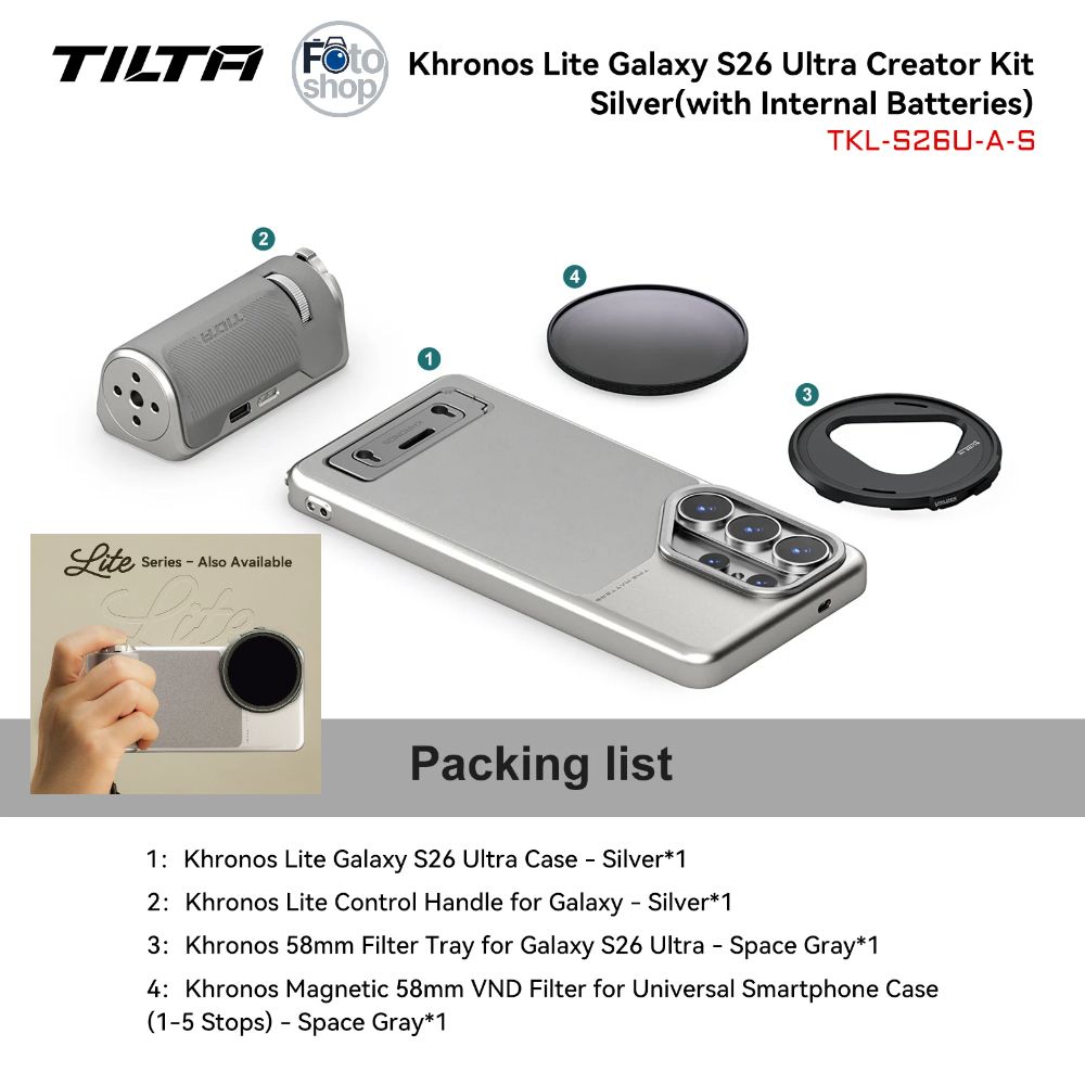 TILTA TKL-S26U-A-S Легкий набор кронштейнов для фотосъемки, подходящий для Samsung Galaxy S26 Ultra