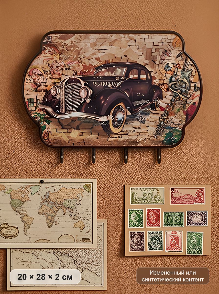 Ключница, L28 W2 H20 см