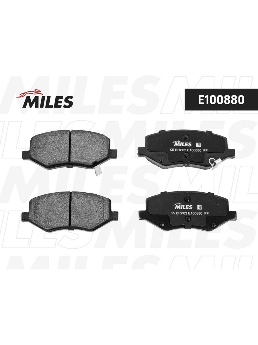 Тормозные колодки передние для а/м JAC, MOSKVICH / Джак, Москвич, MILES E100880