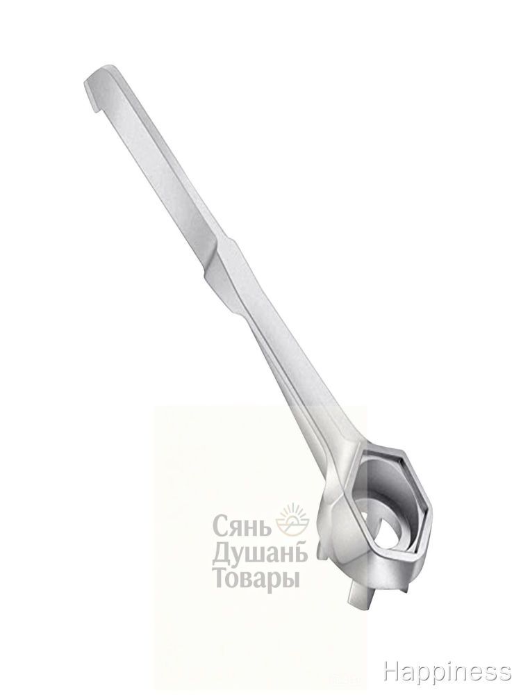 Ключ для бочек, серебристый, с длинной рукояткой, открытие крышек