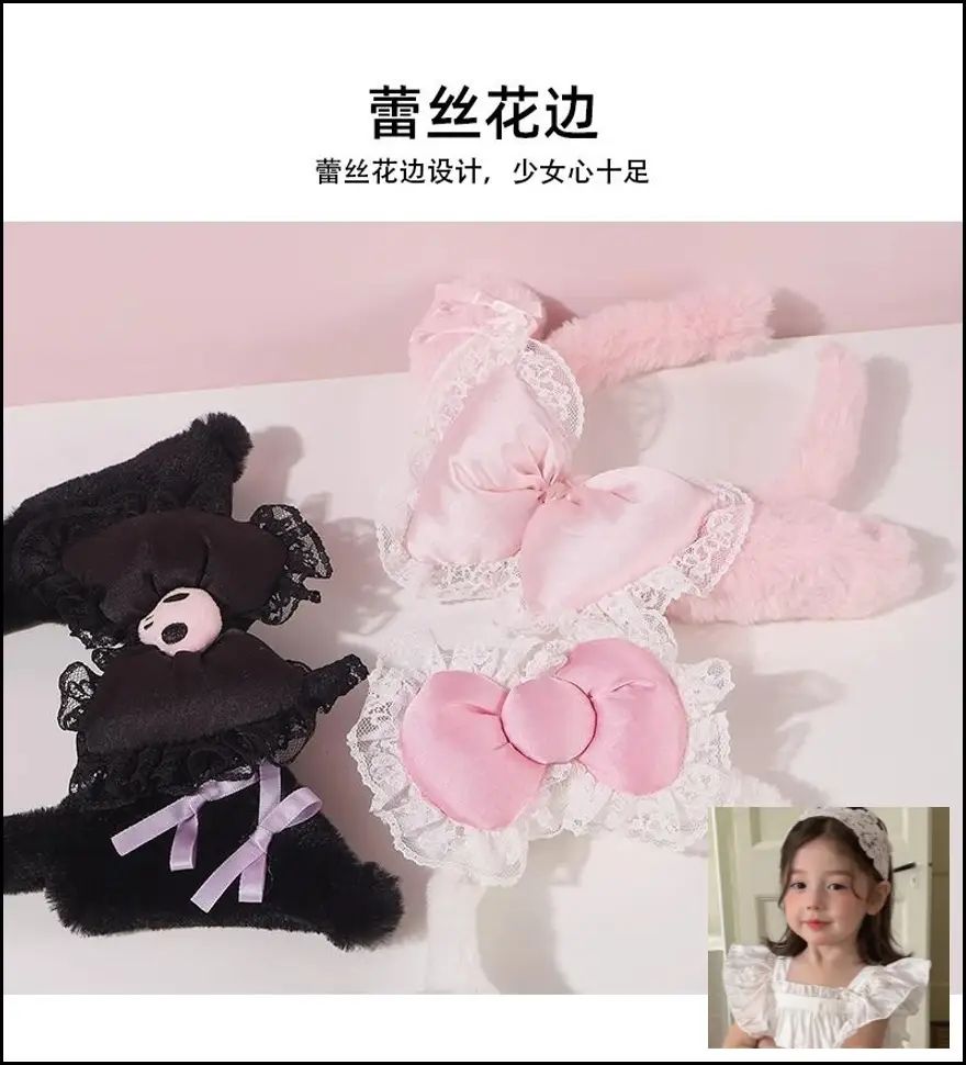 Ободок Hello Kitty Хелло Китти Melody Мелоди Kuromi Куроми Аниме для девочек и женщин, стильный аксессуар для волос — фото 1