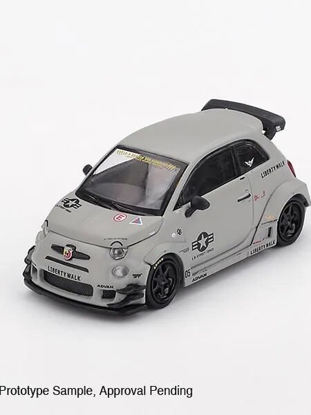 MINIGT 1:64 1064 Аббас Abas 595 LB-Works боевой серый металлический автомобиль модель，После разборки возврат невозможен