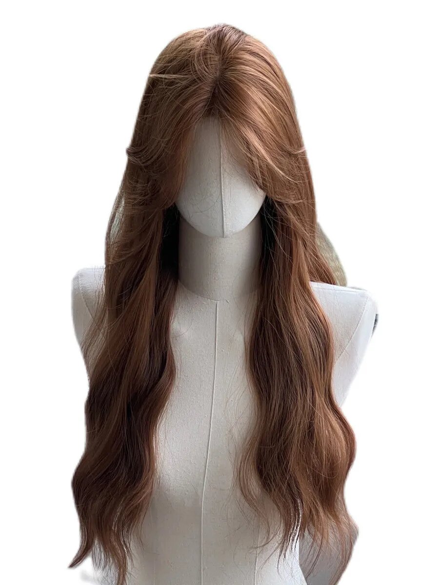 Длинный волнистый парик Lace Front, русый