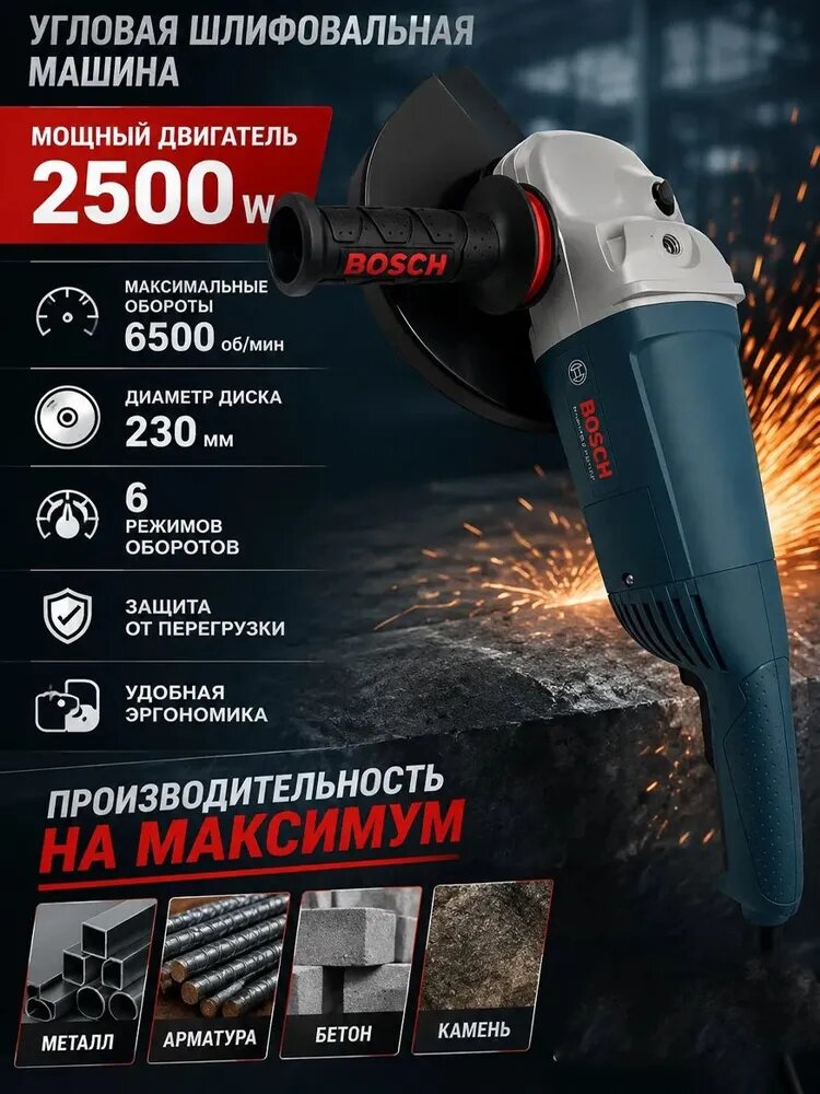 Угловая шлифовальная машина Bosch от сети