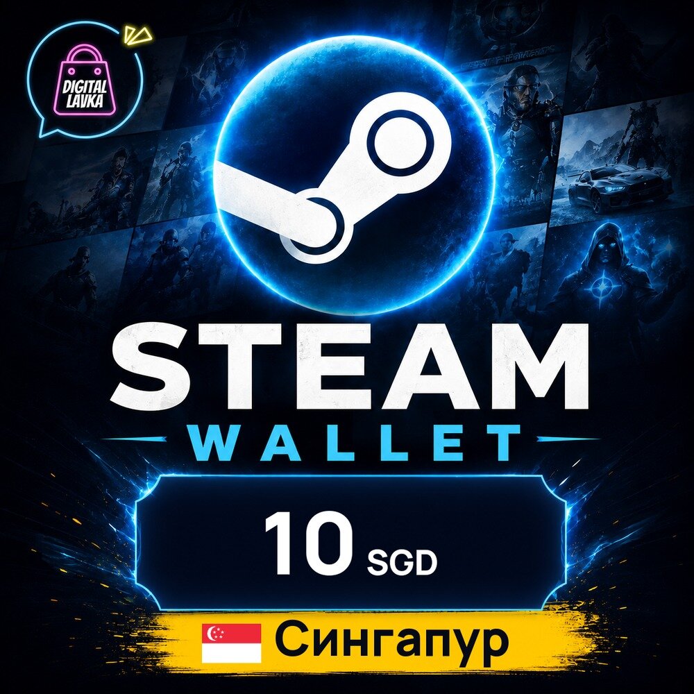Steam Wallet Сингапур · SGD 10 — карта оплаты, цифровой код пополнения счёта, моментальная доставка