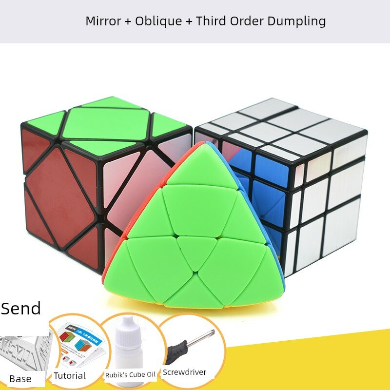 Shengshou 3x3 зеркальный куб с скьюбом и 3x3 волшебным кубом формы зонги, продвинутый набор