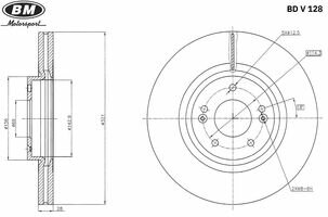 Диск тормозной передний вентилируемый 321x28mm 5/114,3(1шт.)