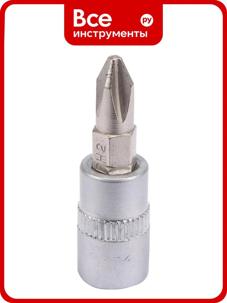 Головка торцевая с вставкой PH2, 1/4" DR YATO YT-04412