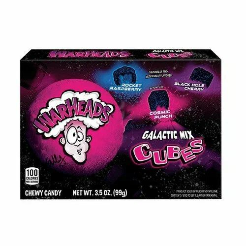 Кислый мармелад Warheads Sour Galactic Mix Cubes 99 гр.