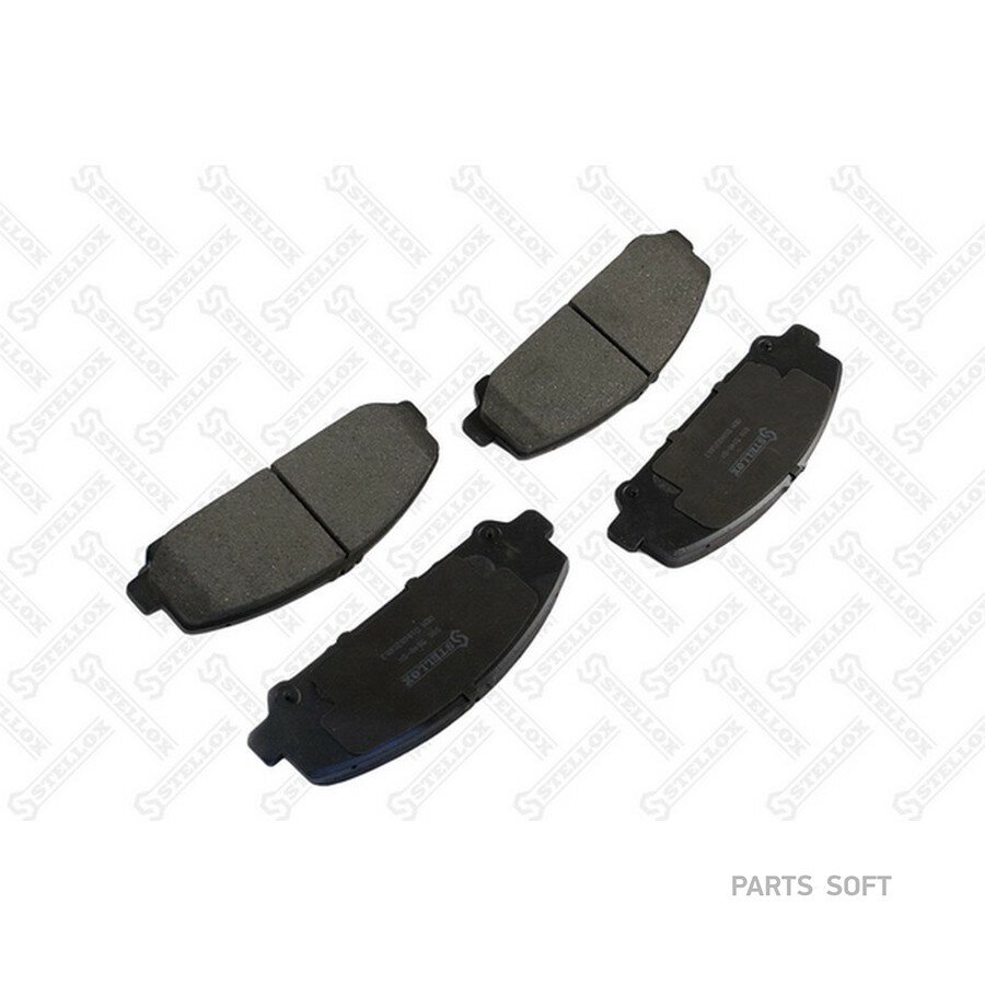 STELLOX 000504BSX 000 504B-SX колодки диск. перед! с антискрип. пл.\ Nissan Armada 07-11/Parthfinder 4.0 11>/Xterra 11>