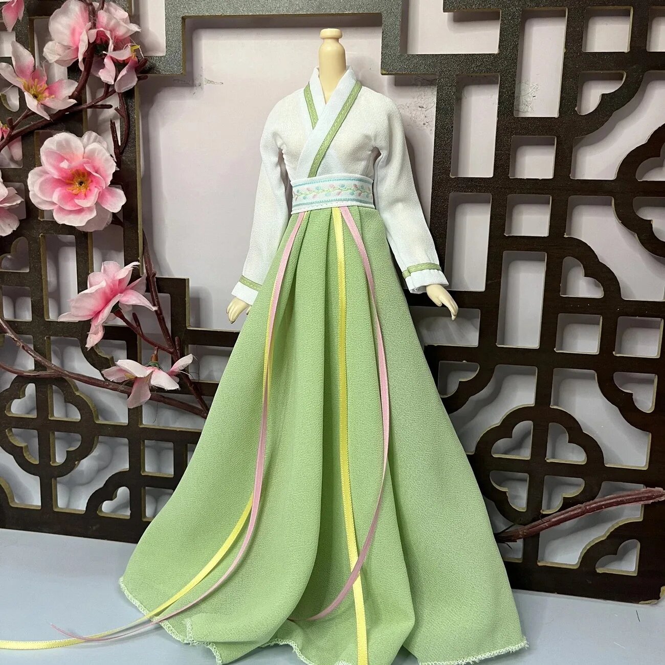 Набор костюма Hanfu для кукол 1/6 TPAF Зеленый, G