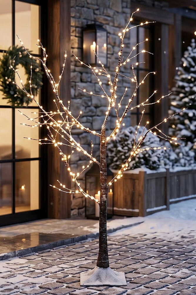Декоративное светящееся дерево ларбо, 300 белых LED-огней, 120 см, таймер, IP44, Эдельман (Edelman) 1086826