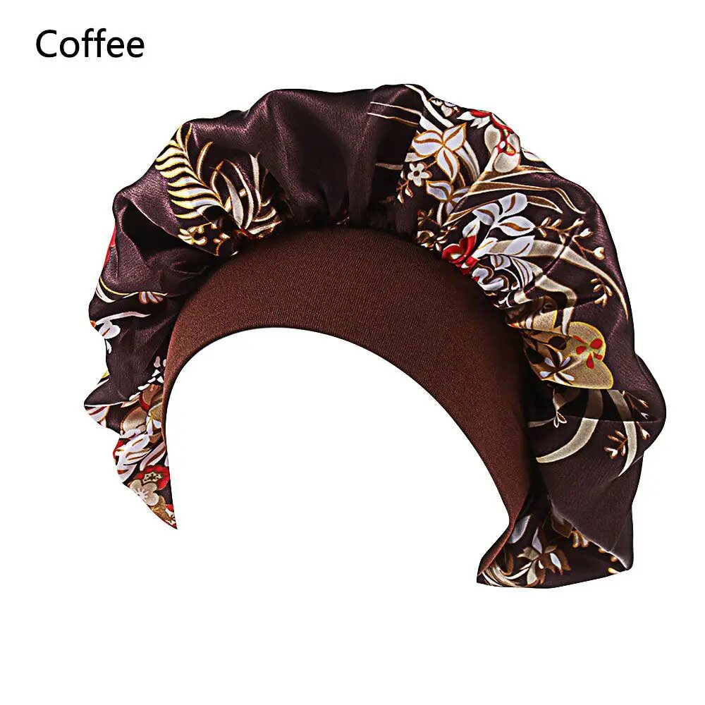 Женский атласный чепчик Night Sleep Hat Coffee
