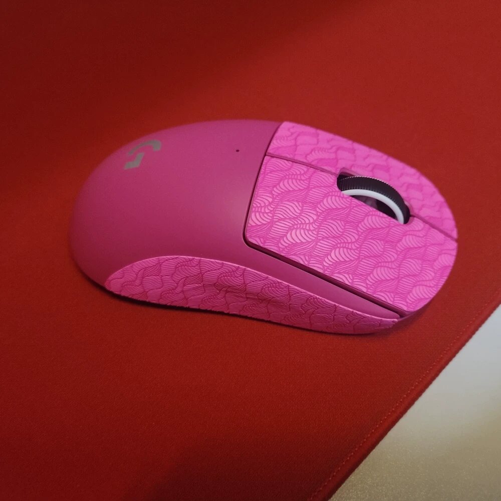 Ультратонкий антипрокольный стикер для Logitech GPW 1-го/4-го поколения Zhuque, ярко-розовый, толщина 0.28 мм