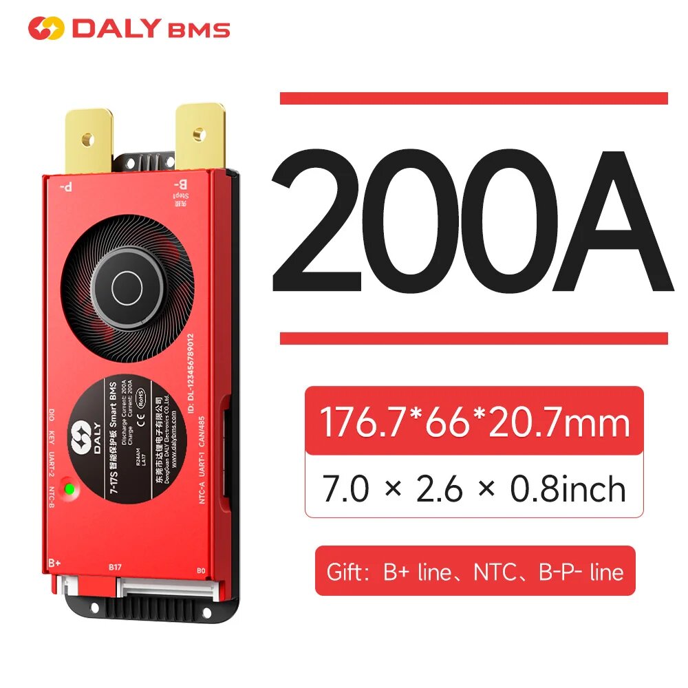 Daly Smart BMS для LiFePO4 аккумуляторов Bluetooth 40A-400A