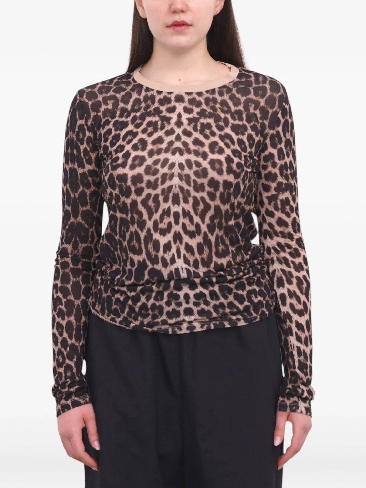 Футболка Baserange Leopard-print long-sleeve T-shirt