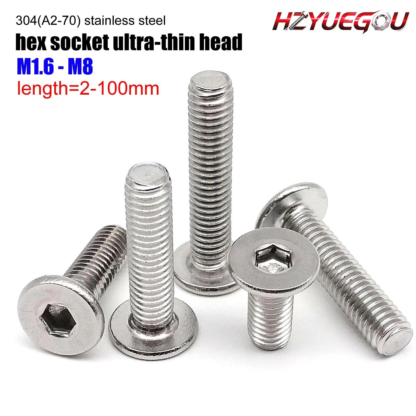 Болты из нержавеющей стали M4х14mm 20шт