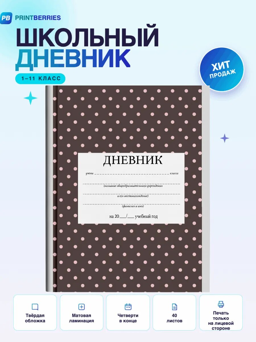 Школьный дневник горошек эстетика коллаж арт узор ретро 3