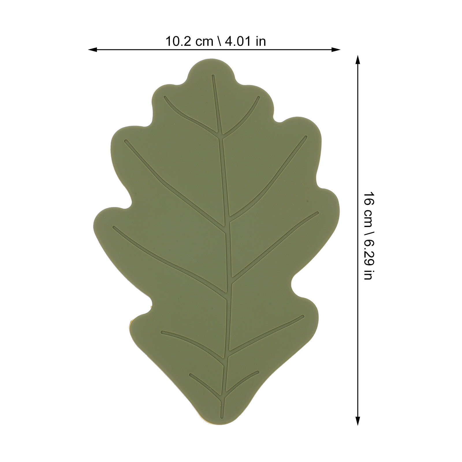 Коврики Для Чашек Из Силикона 2Шт Цвет Темно-Зеленый Размер 16X10.2X0.1Cm