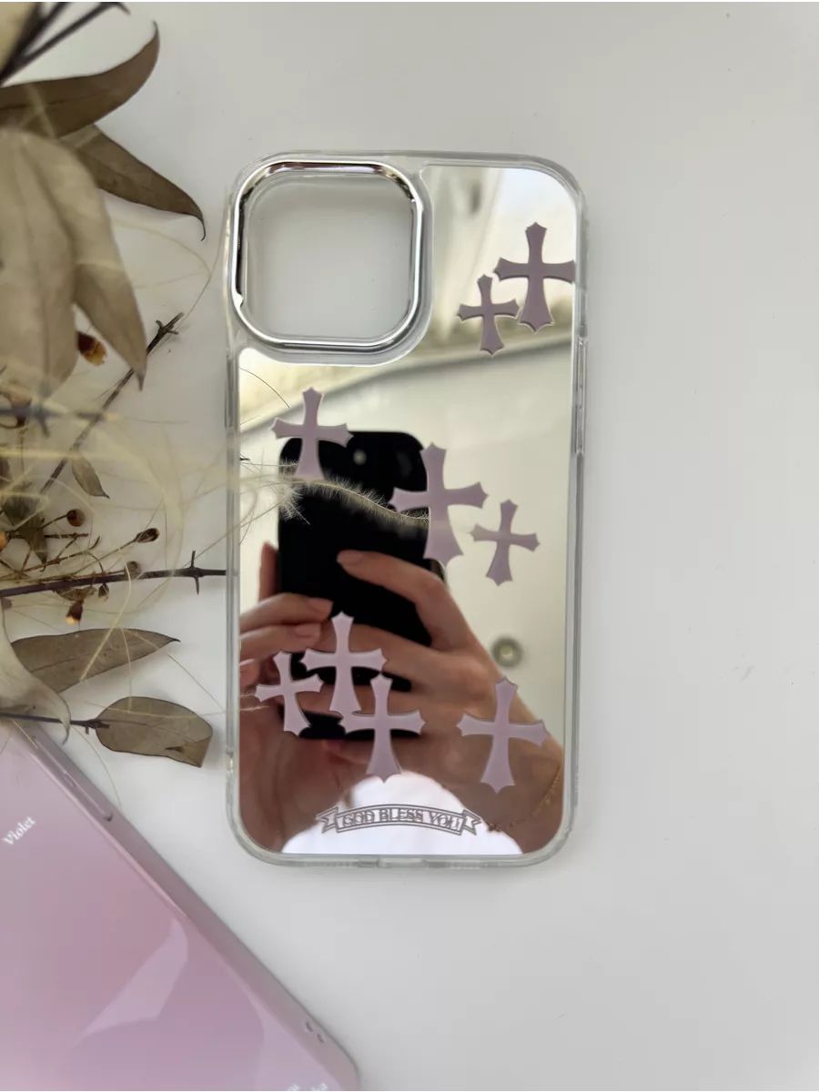 Чехол-Накладка для смартфона Apple iPhone 14 Pro Max, материал пластик, цвет серебристый