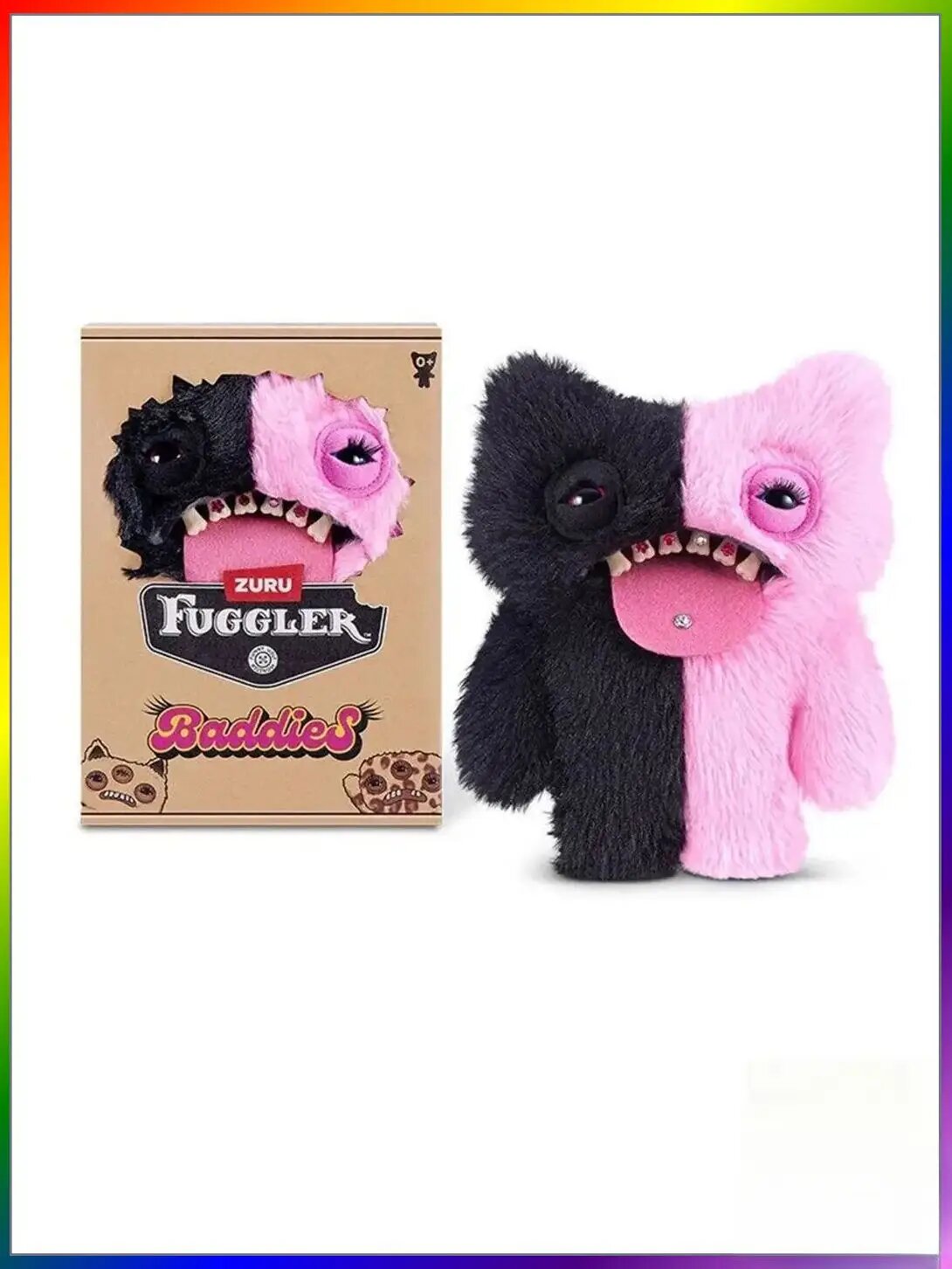 Мягкая игрушка Fuggler Baddies, плюшевый монстрик в подарочной коробке, оригинальный сувенир для детей и взрослых