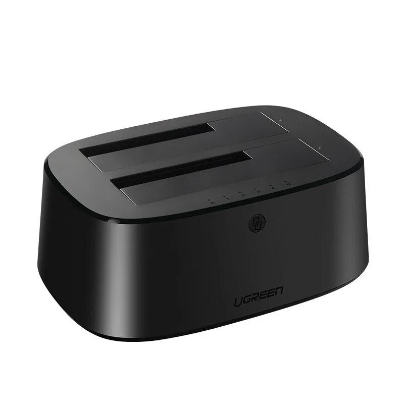 Док-станция для двух жестких дисков UGREEN CM198 (50857) USB 3.0 to SATA Dual-Bay Hard Drive Docking Station EU. Цвет: черный