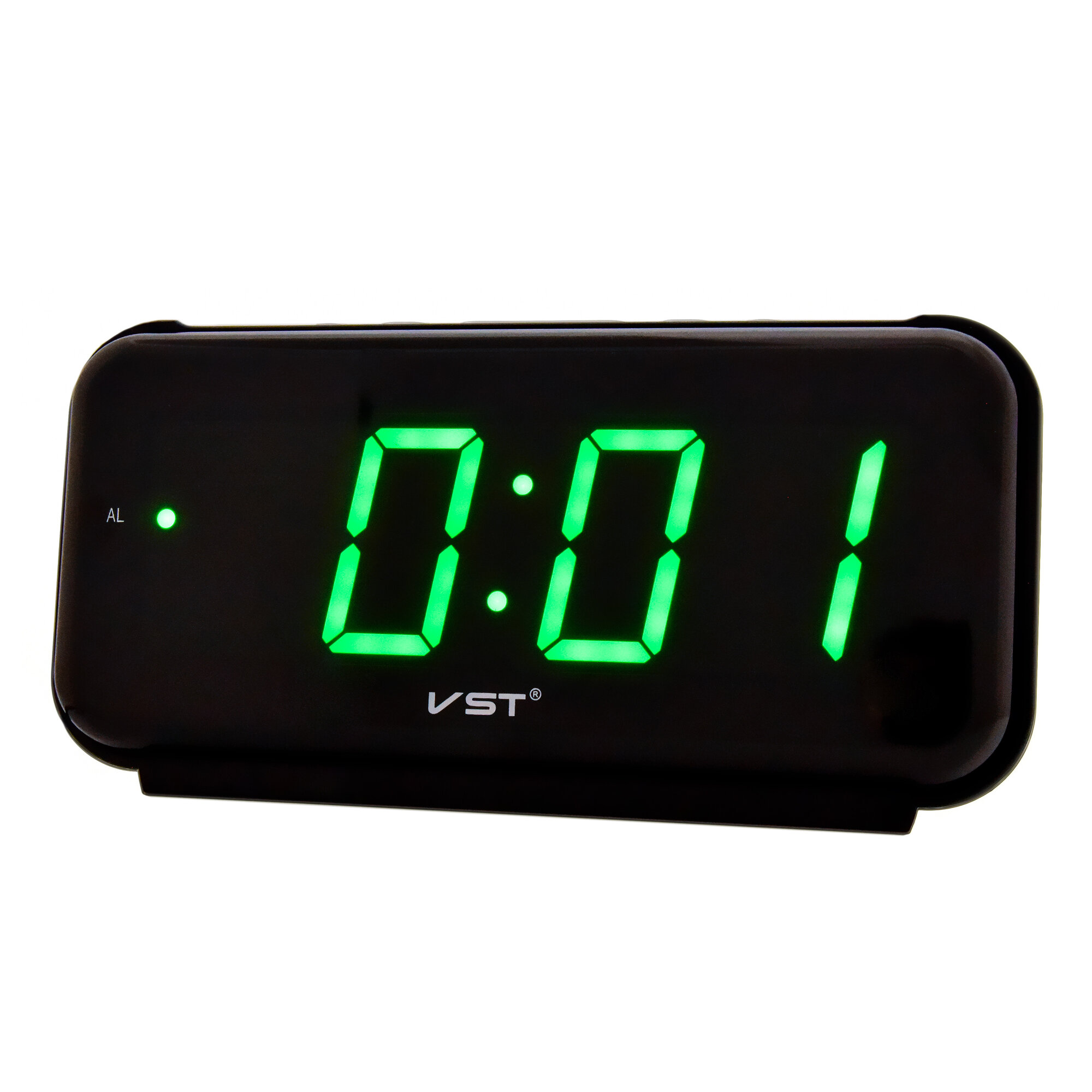 Сетевой будильник VST806-4 зел. цифры+USB кабель (без адаптера)
