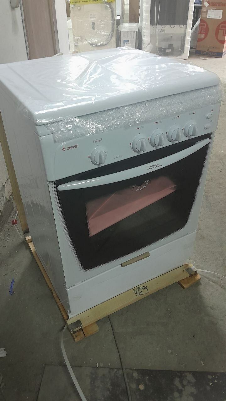 Плита газовая GEFEST CG 60MC6 K73 белый, полный г/контроль, чугун.решетки (уценка)