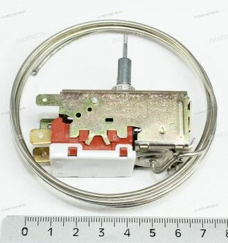 Терморегулятор капиллярный для холодильников K60-P1013 Cold Out -25 C, Cold In -10.4 C, кнопка оттай