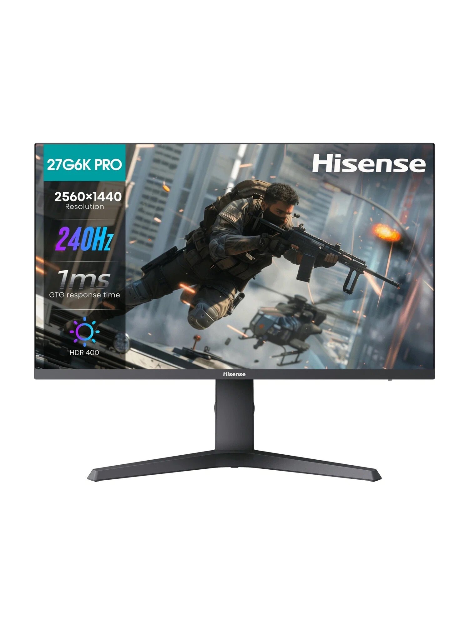 Монитор 27" Hisense 27G6K-PRO, 2560х1440, 240 Гц, IPS, черный