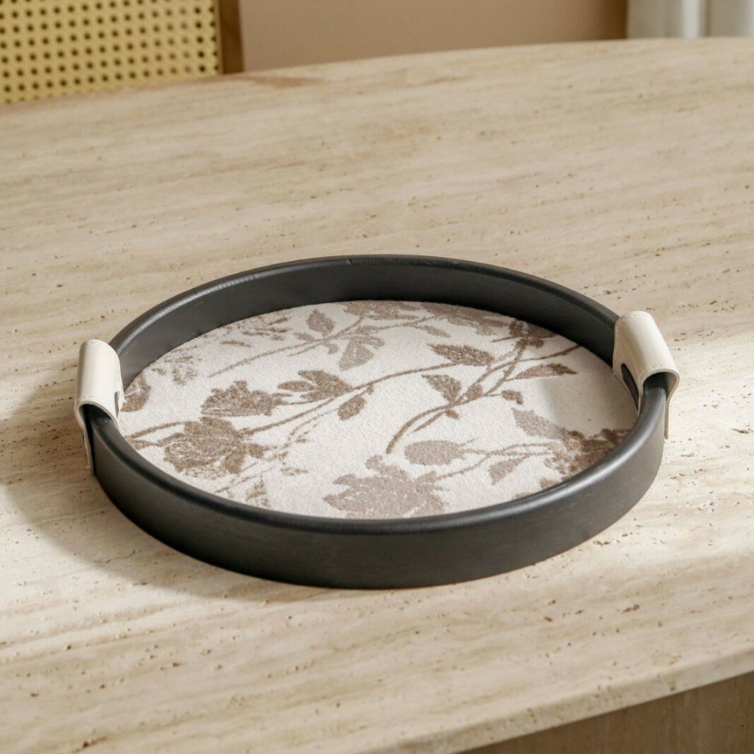 Французский винтажный поднос для хранения ароматерапевтических средств, реквизит для фотосессий, декоративный элемент, органайзер для ключей и мелочей в стиле легкой роскоши для прихожей, кожаный поднос.