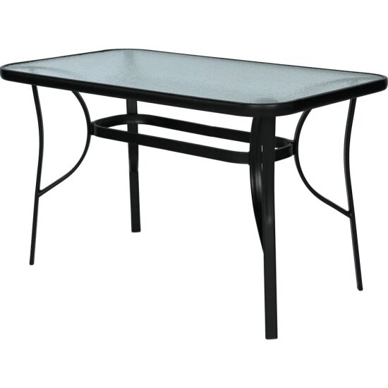 Стол Garden Story прямоугольный арт. SC-090 70х120см (каркас черный, столешница стекло)
