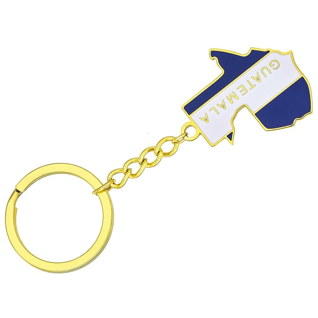 Брелок «Карта Гватемалы» из титановой стали, Золото