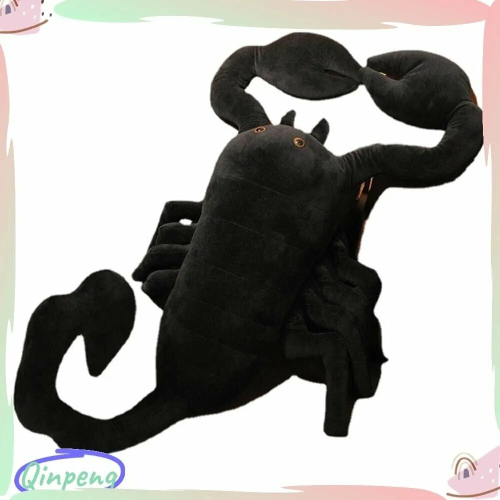 Плюшевая игрушка с имитацией черного скорпиона. Детская плюшевая
