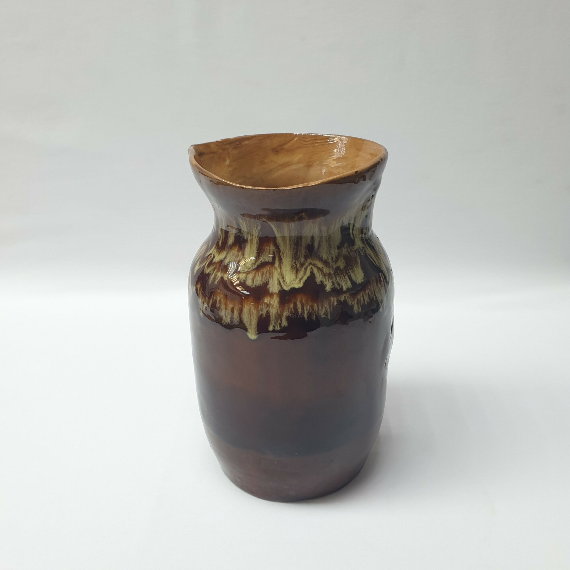 Винтажный кувшин, обливная керамика 2.25 л, СССР