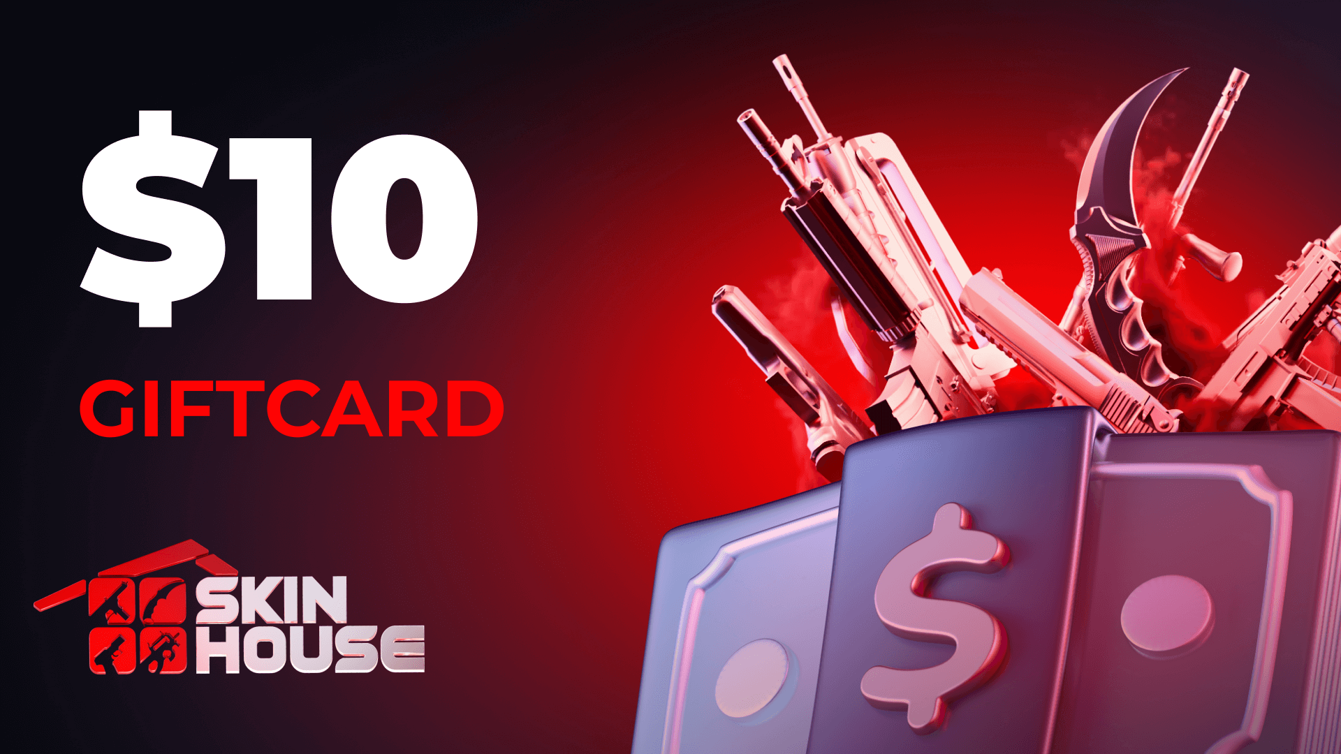 SkinHouse.gg $10 Подарочная карта | купить цифровой ключ для активации в России