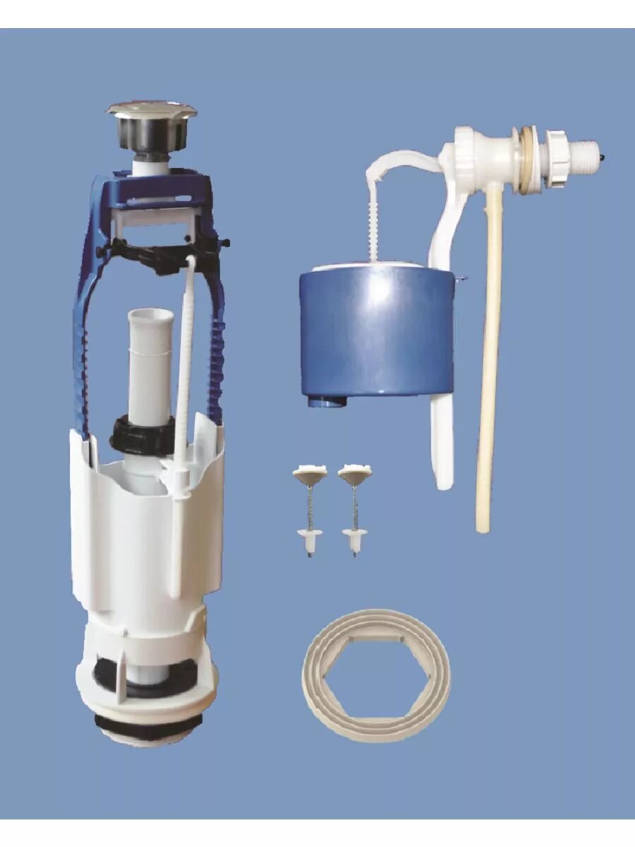 Комплект арматуры в смывной бачок унитаза