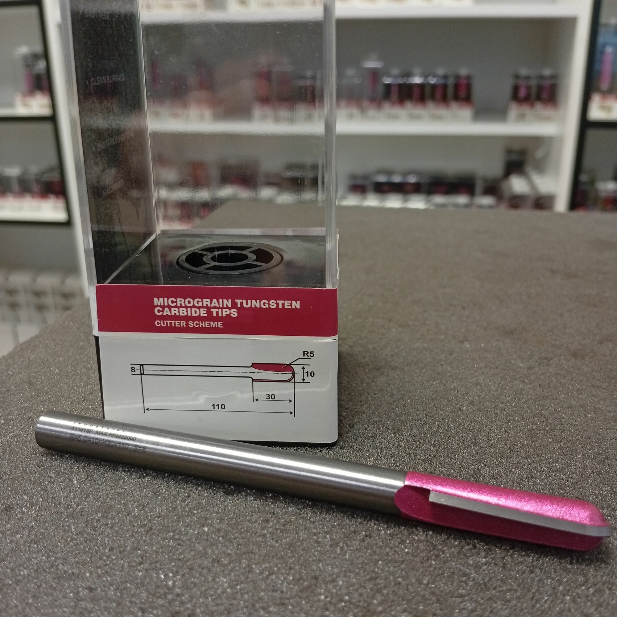 Фреза галтельная 10мм удлиненная (проф. серия) Z 2 R 5 D 10xH30x110 S 8