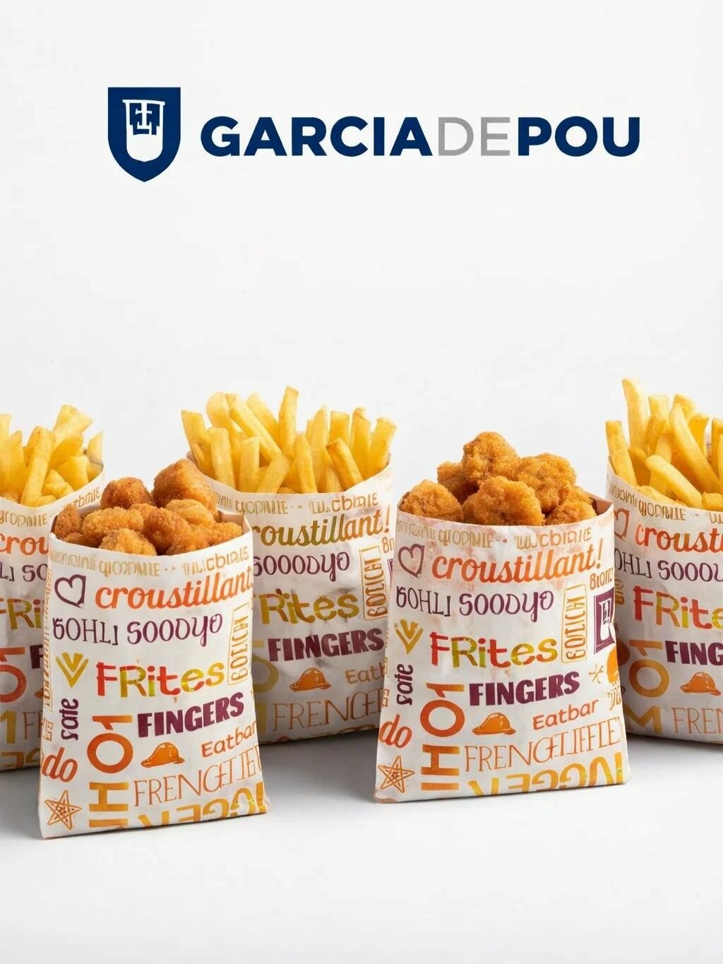 Пакеты, упаковка для выпечки, картошки фри Parole бумага 12+12 см 230 шт/уп, Garcia de PouИспания