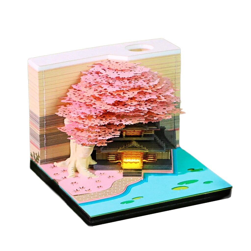 Двадцать двадцать шесть Ярких Еженедельников 3D Flowering Flower Papercraft Блокнот Для Заметок Отрывные Панели Перманентная Специальная Бумага