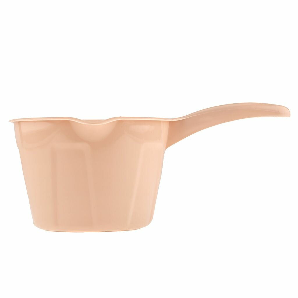Ковш пластмассовый Домашняя Мода Лайт , объем 2 литра, бежевого светлого цвета, пластмассовый