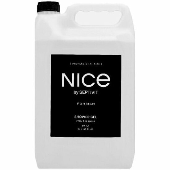 Гель для душа Nice BY Septivit FOR MEN, 5л