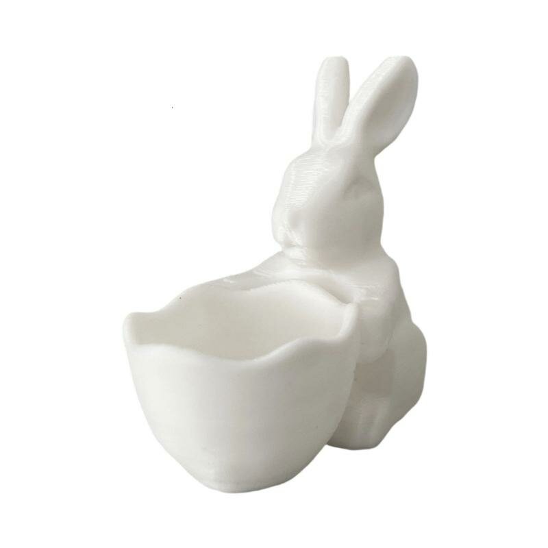 Корзинка-подставка для конфет в виде пасхального кролика, Белый