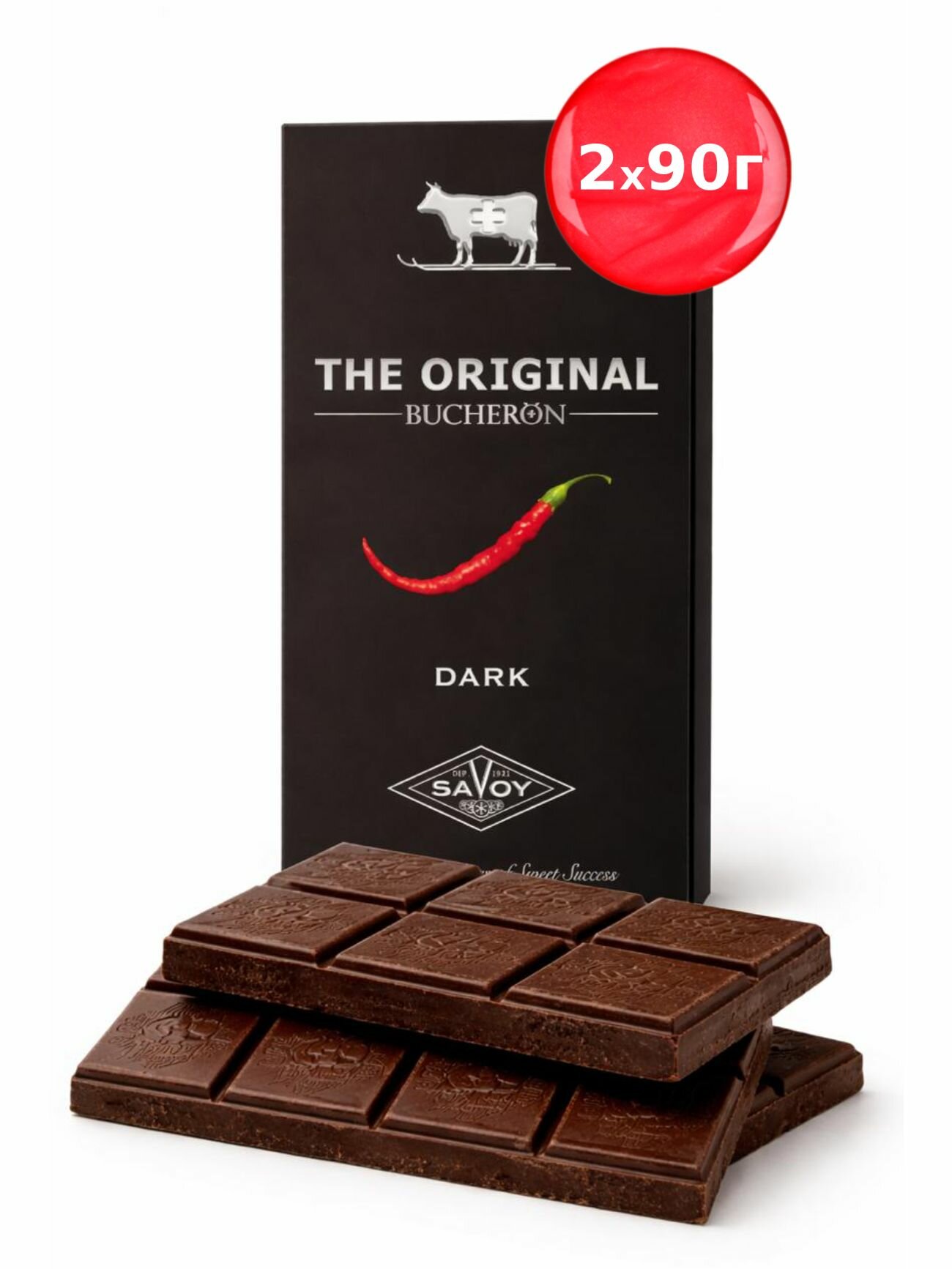 Шоколад бушерон Original горький с кайенским перцем, 90 г х 2 шт