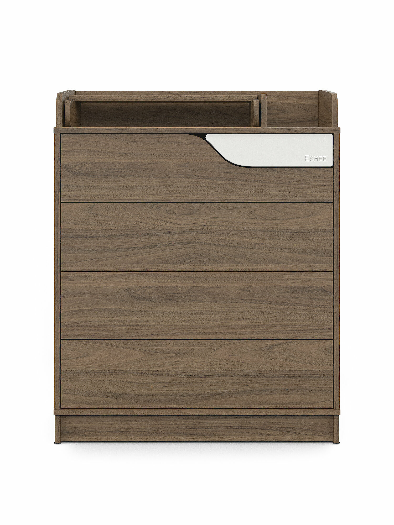 Пеленальный комод "Esmee", орех карини натуральный/белый