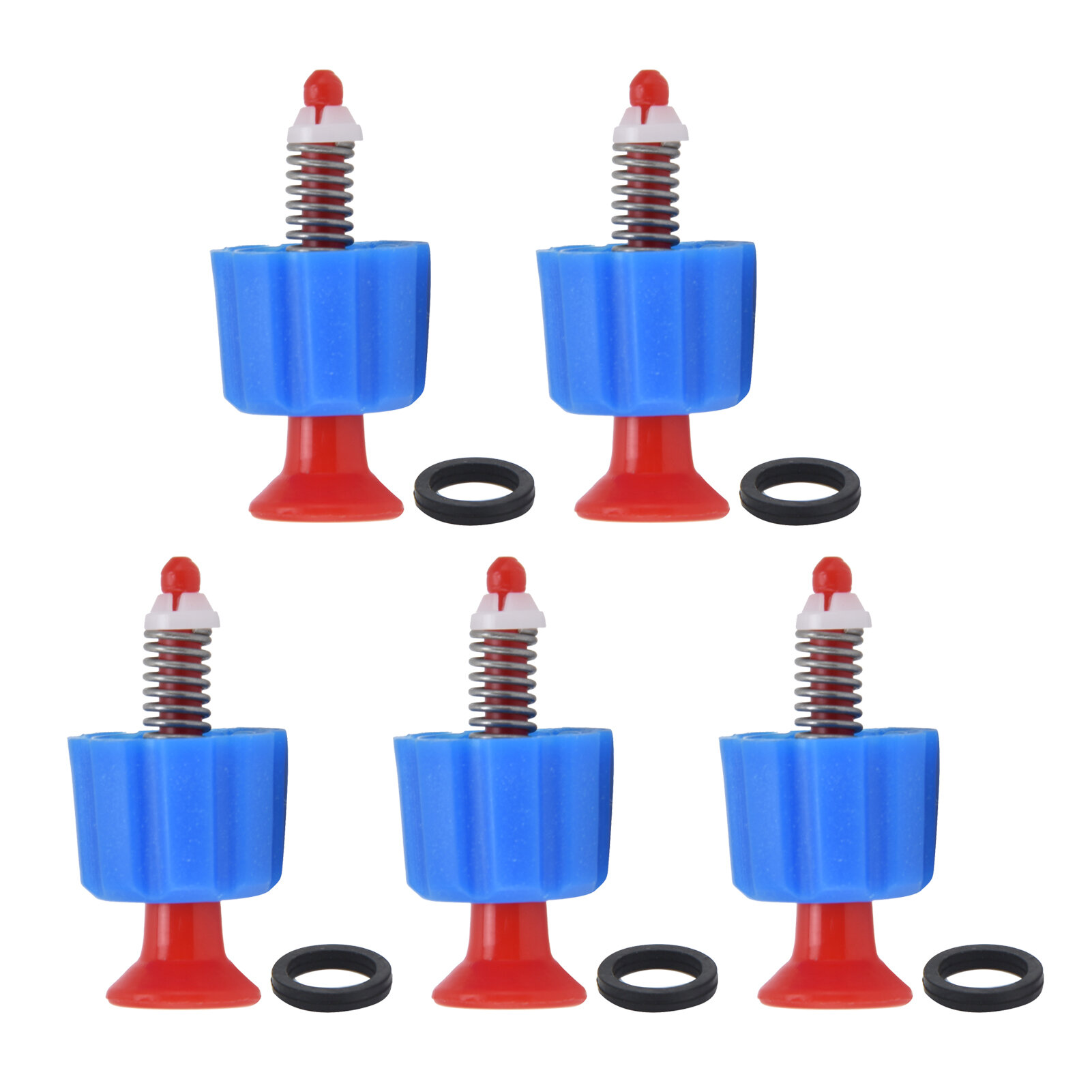 5ШТ Предохранительный Выпускной Клапан для Рюкзачного Опрыскивателя 3Л 5Л 8Л PP Клапан Сброса Давления Опрыскивателя для Газона Сада Красный Синий